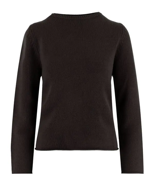 ALLUDE Ribbed Cashmere Sweater - Black