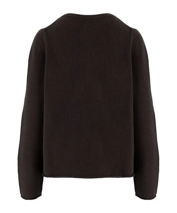 ALLUDE Ribbed Cashmere Sweater - Black