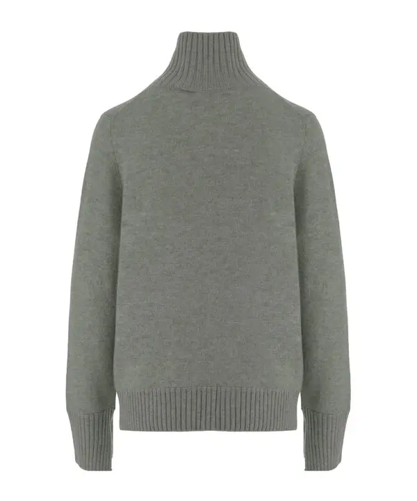 ALLUDE Ribbed Turtleneck Knitted Sweater