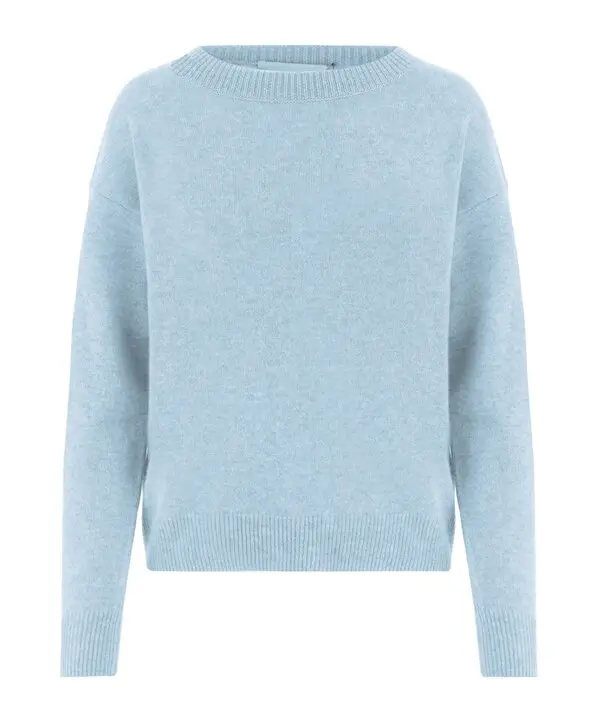 ALLUDE Cashmere Crew Neck Knitted Sweater