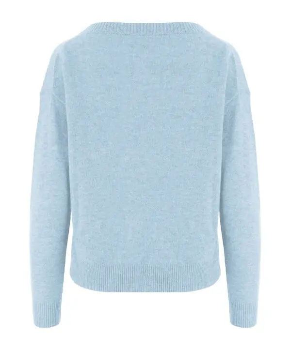 ALLUDE Cashmere Crew Neck Knitted Sweater