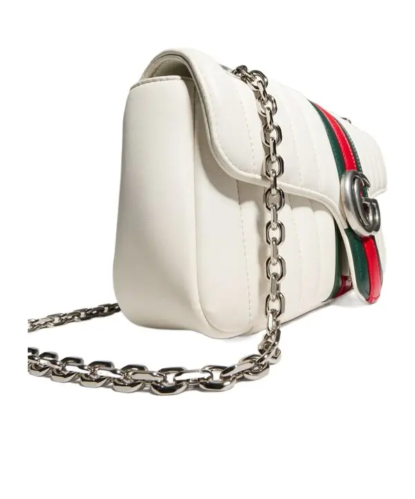Gucci Jetset Gg Marmont Medium Shoulder Bag - White