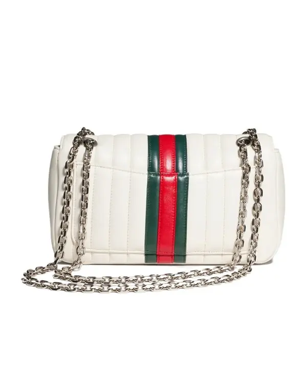 Gucci Jetset Gg Marmont Medium Shoulder Bag - White