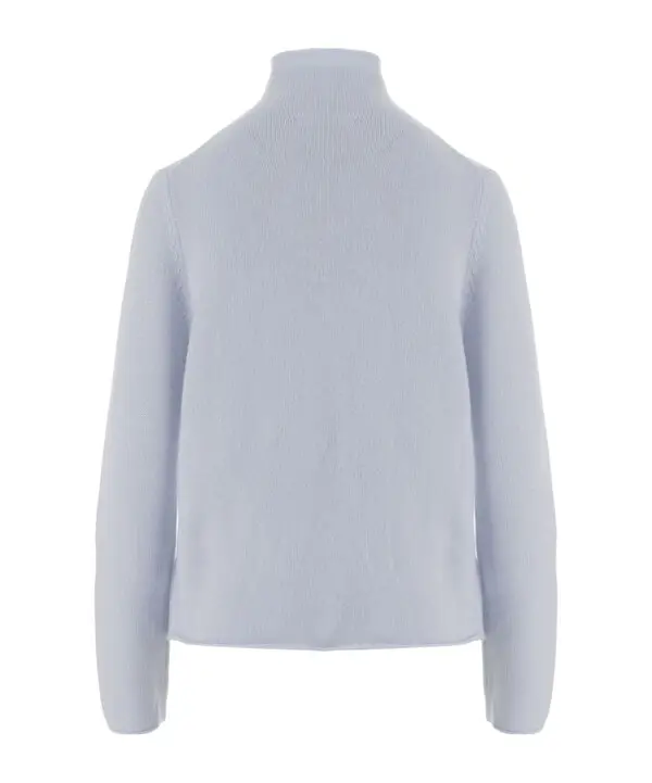 ALLUDE Cashmere Turtleneck Knitted Sweater - Gray