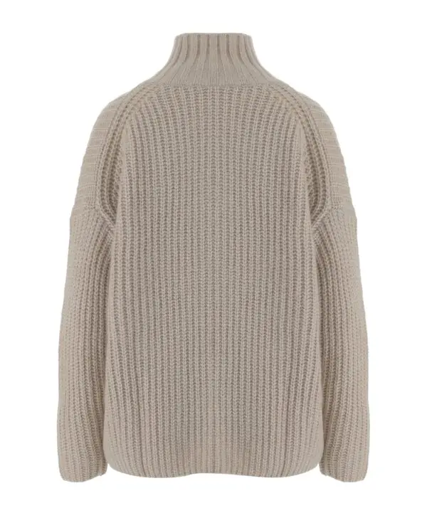 ALLUDE Ribbed Turtleneck Knitted Sweater