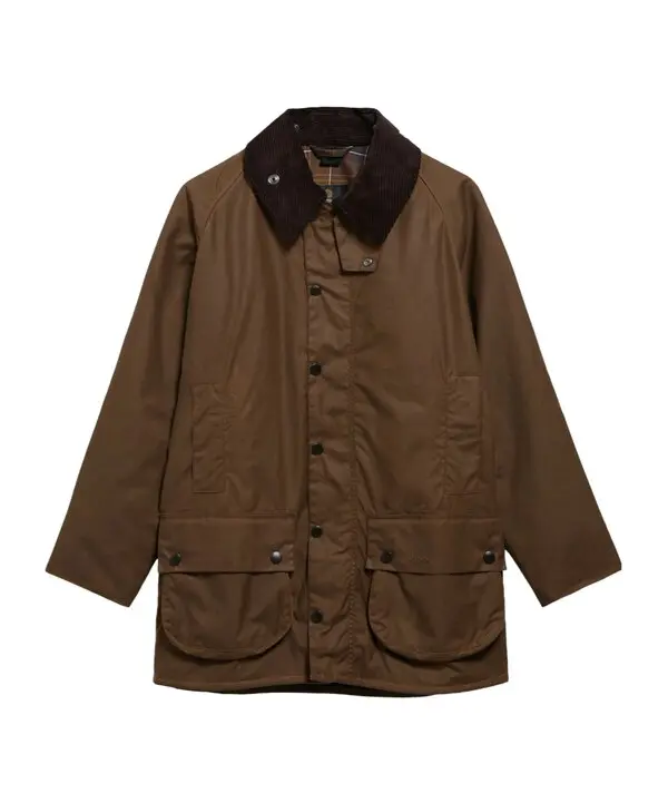Barbour Waxed Cotton Jacket With Corduroy Collar