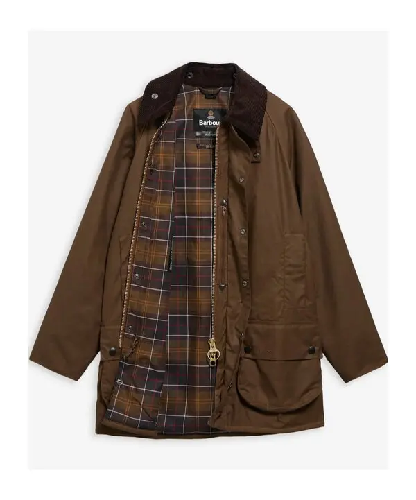 Barbour Waxed Cotton Jacket With Corduroy Collar
