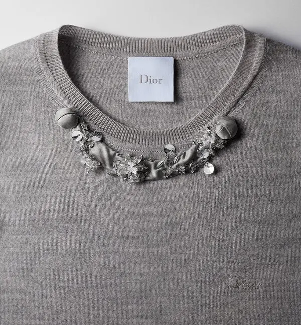 Dior Short-sleeved Embroidered Sweater