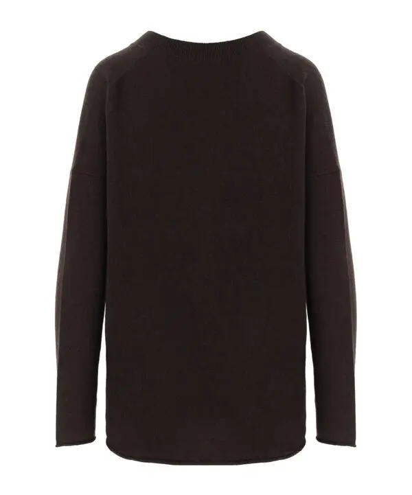 ALLUDE V-neck Cashmere Knitted Sweater