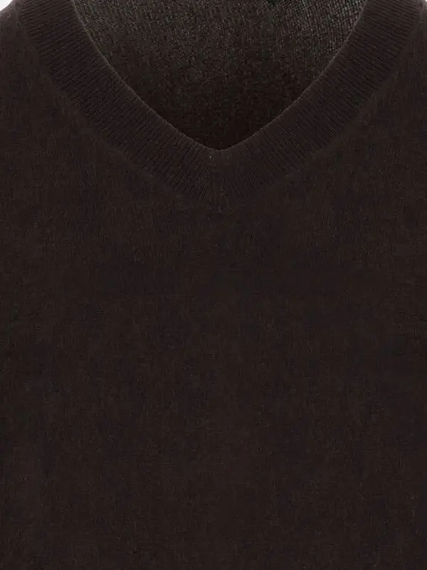 ALLUDE V-neck Cashmere Knitted Sweater