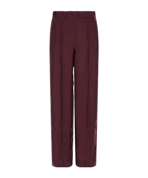 F.R.S FOR RESTLESS SLEEPERS Wide-leg Silk Pants - Bordeaux