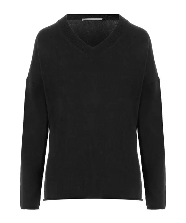 ALLUDE V-neck Cashmere Knitted Sweater