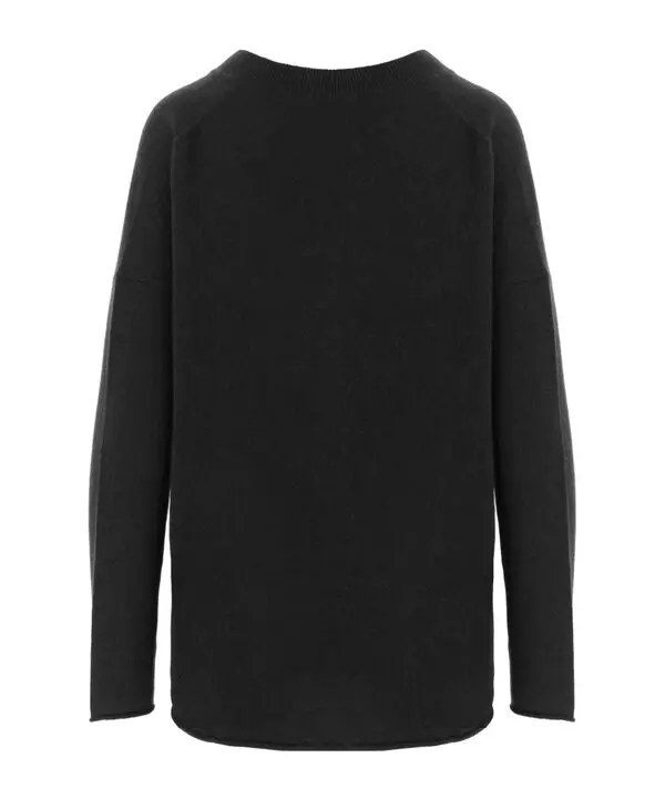 ALLUDE V-neck Cashmere Knitted Sweater