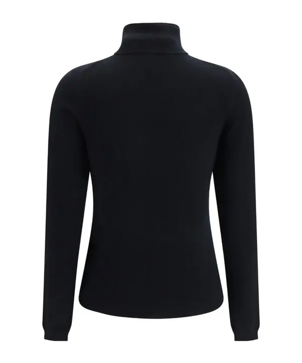 ALLUDE Fitted Turtleneck Sweater With Ribbed Cuffs And Hem