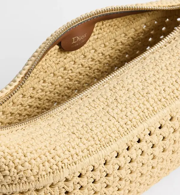 Dior Dioriviera Nomad Pouch In Raffia