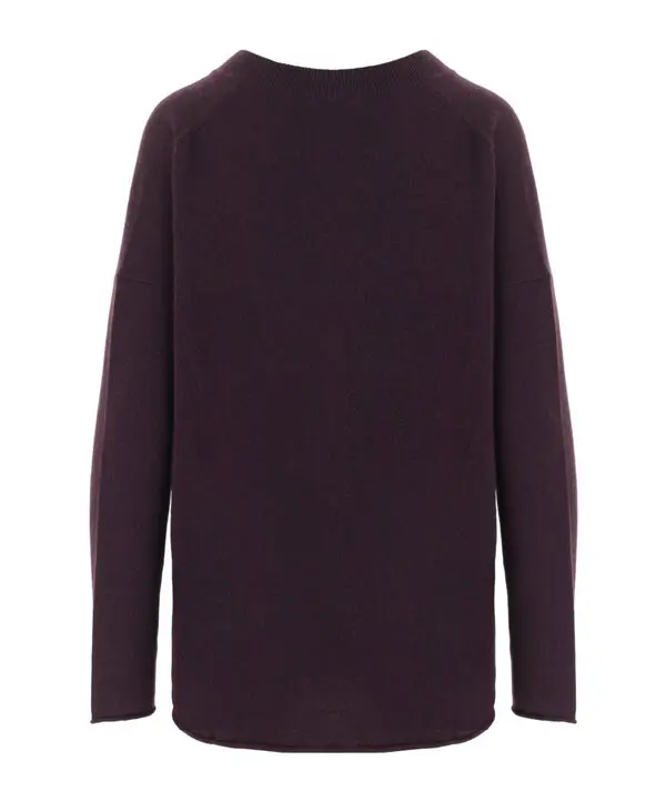 ALLUDE Cashmere V-neck Knitted Sweater