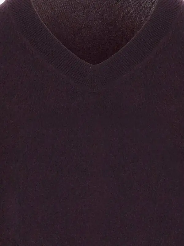 ALLUDE Cashmere V-neck Knitted Sweater