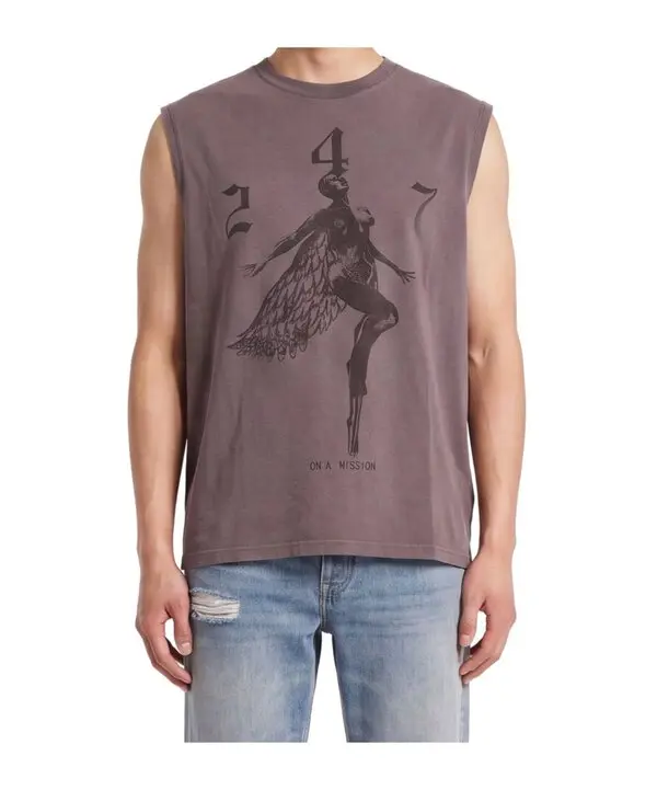 REPRESENT 247 Angel Printed Sleeveless Top