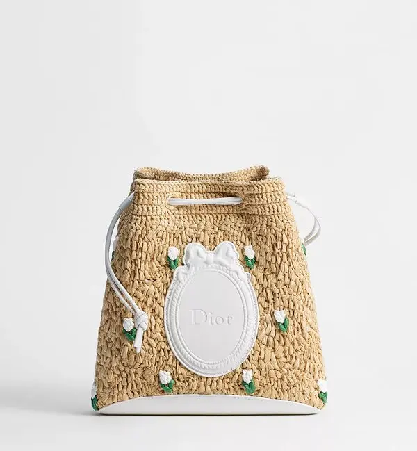 Dior Riviera Blooming Mini Bucket Bag - Nude