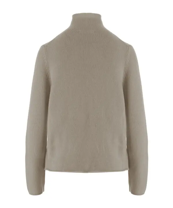 ALLUDE Cashmere Turtleneck Knitted Sweater - Nude