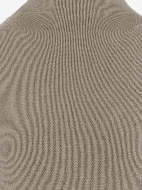 ALLUDE Cashmere Turtleneck Knitted Sweater - Nude