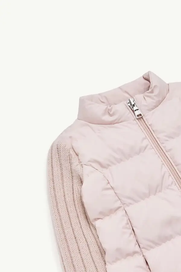 Moncler Padded Wool Cashmere Zip-up Cardigan