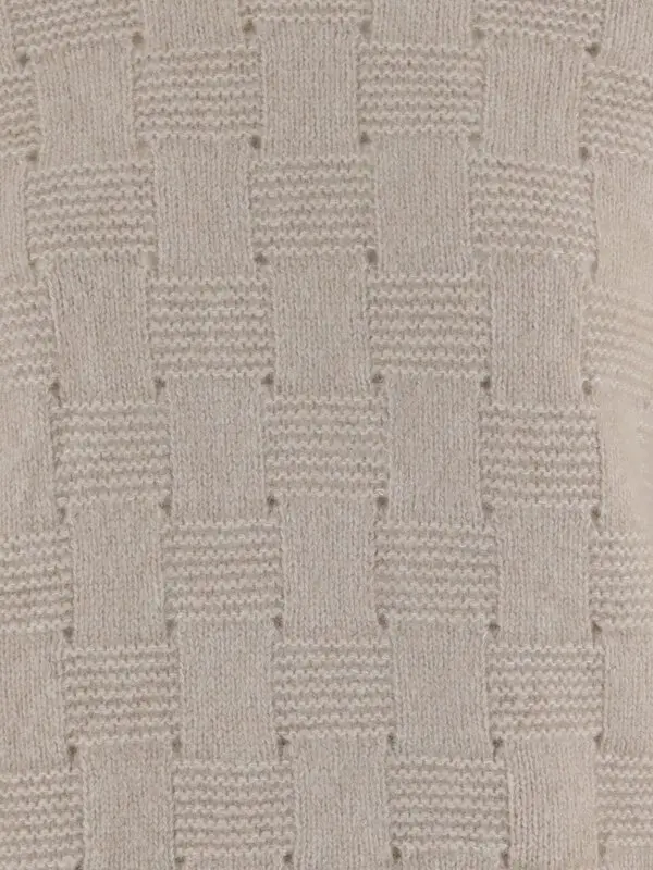 ALLUDE Textured Knit Knitted Sweater - Nude