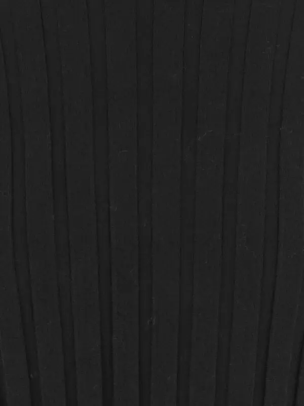 ALLUDE Ribbed Turtleneck Knitted Sweater - Black
