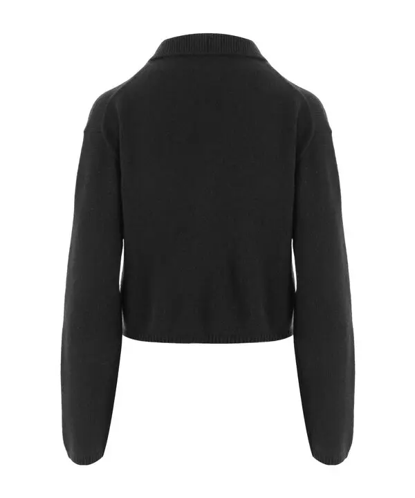 ALLUDE Cropped Zip-up Cardigan