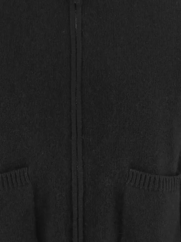 ALLUDE Cropped Zip-up Cardigan
