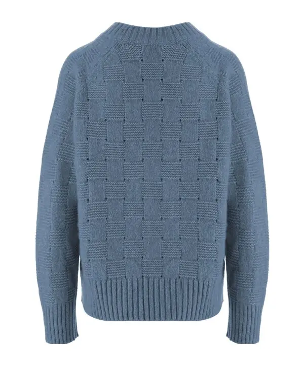 ALLUDE Basketweave Knitted Sweater