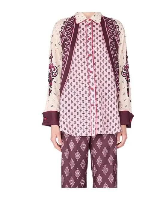 F.R.S FOR RESTLESS SLEEPERS Long Sleeve Patchwork Print Shirt