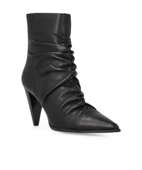 Pinko Ruched Pointed-toe Heeled Ankle Boots