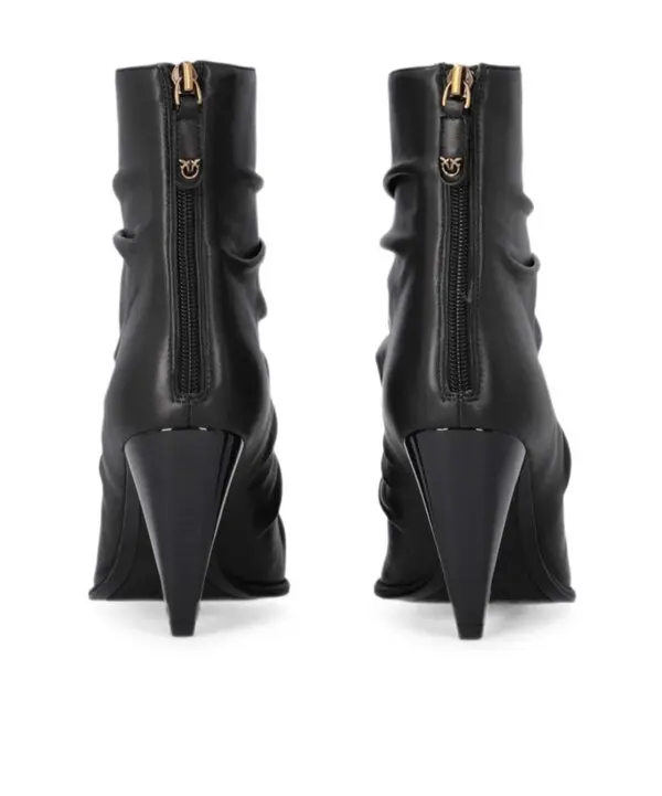 Pinko Ruched Pointed-toe Heeled Ankle Boots
