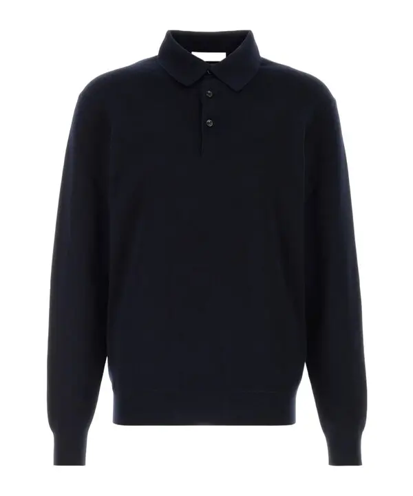 UMIT BENAN Long-sleeve Knitted Polo Shirt