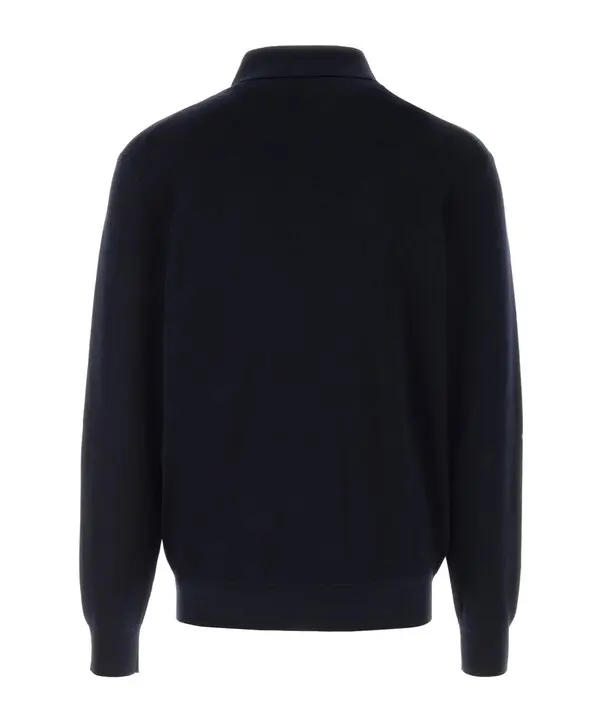 UMIT BENAN Long-sleeve Knitted Polo Shirt