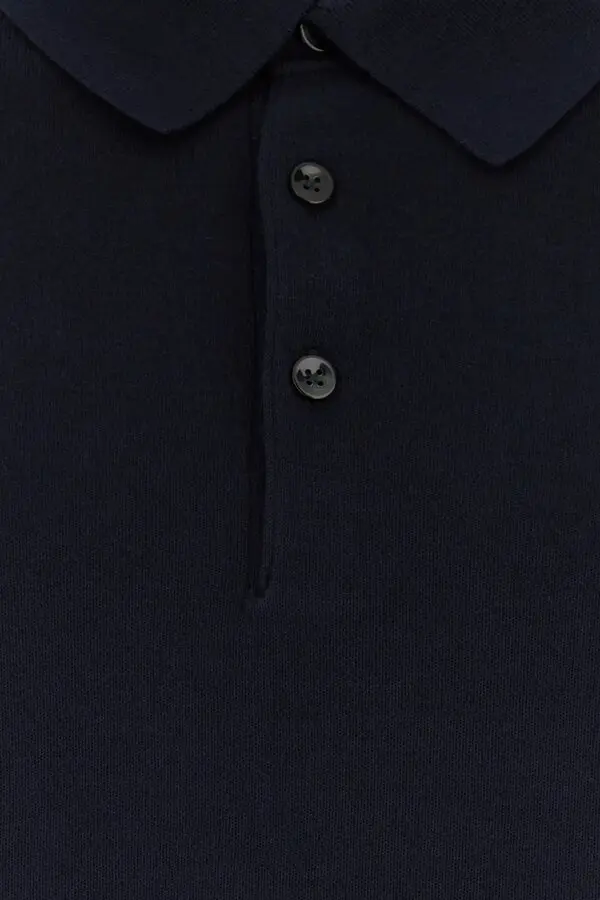 UMIT BENAN Long-sleeve Knitted Polo Shirt