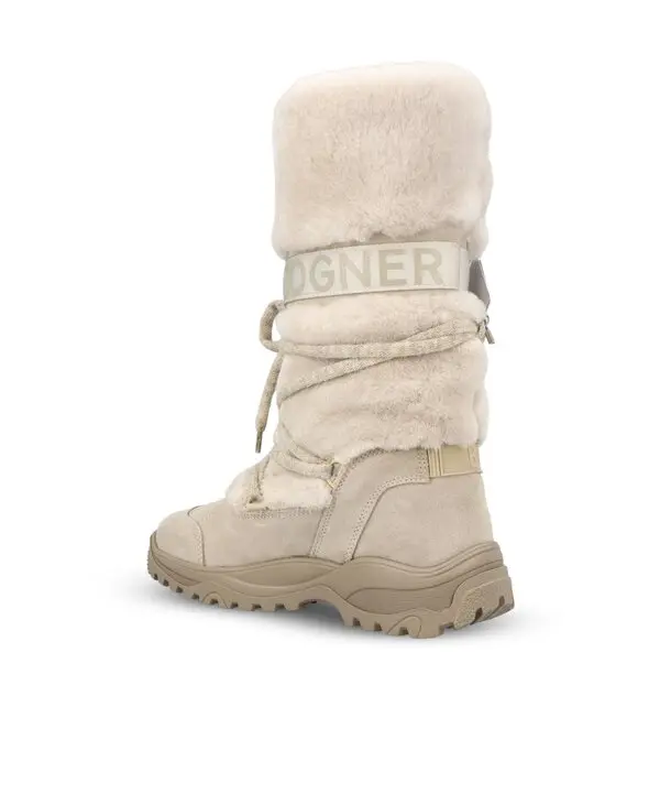 Bogner Logo Trim Faux-fur Boots