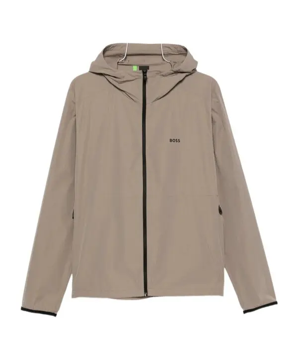 Hugo Boss Hooded Logo-print Zip-up Jacket