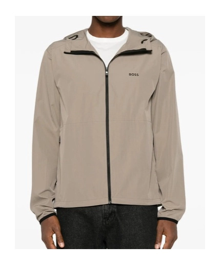 Hugo Boss Hooded Logo-print Zip-up Jacket
