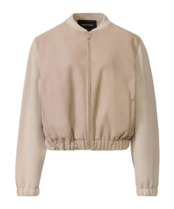 Fabiana Filippi Suede And Knit Bomber Jacket