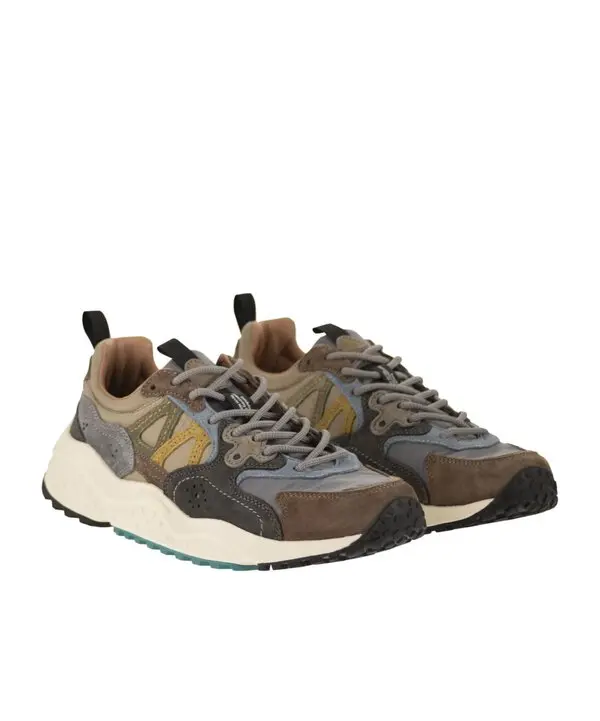 FLOWER MOUNTAIN Solin Sneakers In Suede And Technical Fabric
