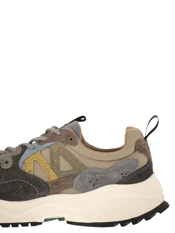 FLOWER MOUNTAIN Solin Sneakers In Suede And Technical Fabric