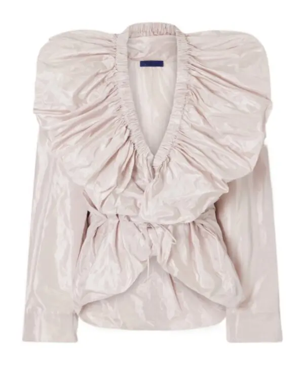 Sharon Wauchob Satin Blouse With Ruffle Detailing
