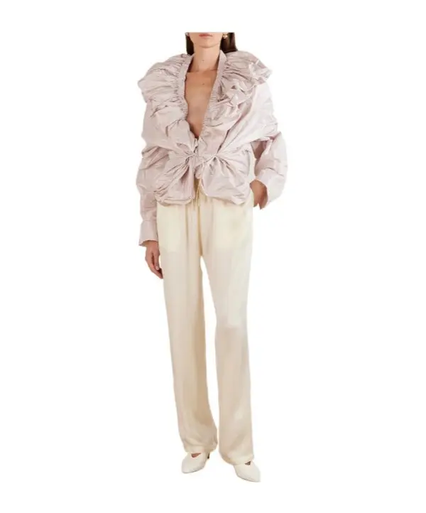 Sharon Wauchob Satin Blouse With Ruffle Detailing