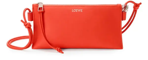 Loewe Shoulder Bag With Leather Handles - Orange