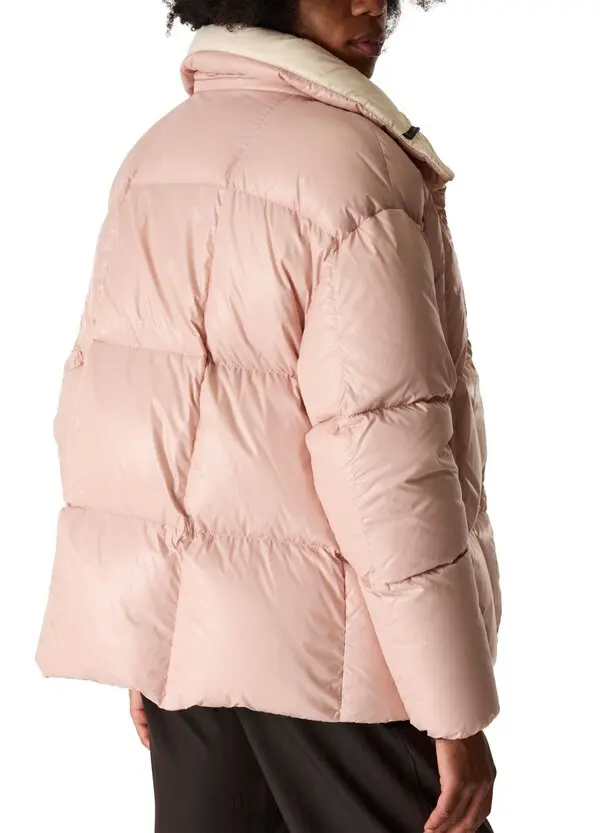 Moncler High Neck Down Jacket With Long Sleeves And Hidden Closures