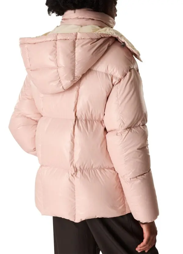 Moncler High Neck Down Jacket With Long Sleeves And Hidden Closures