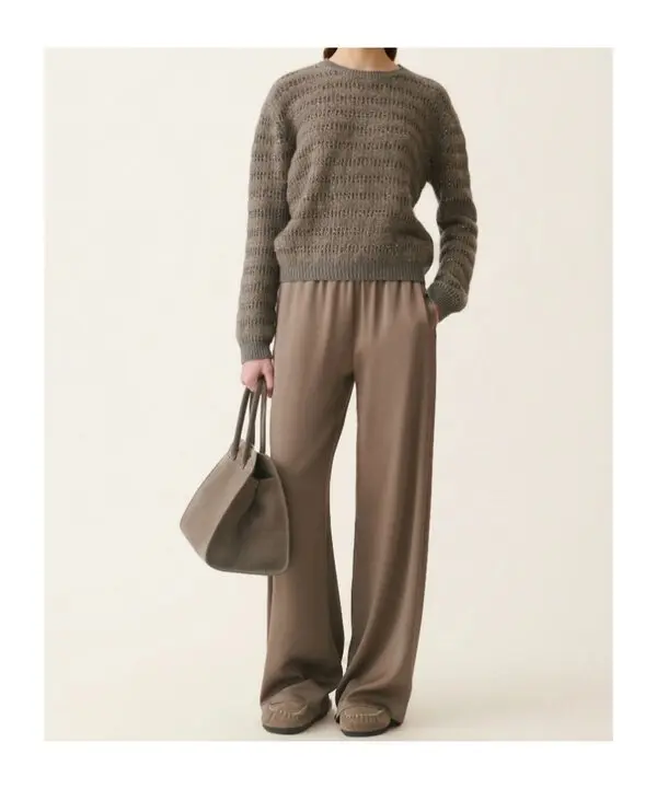 Fabiana Filippi Platinum And Mohair Sweater With Sequined Stripes
