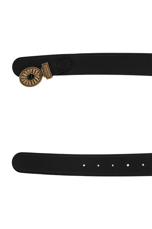 Etro Wide Waist Belt With Embellished Buckle